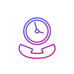 Phone call duration time line icon Royalty Free Vector Image