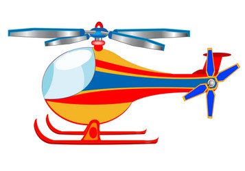 Cartoon smiling helicopter mascot character Vector Image