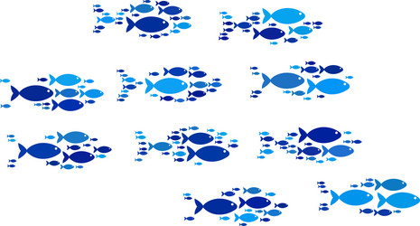 School of fish icon Royalty Free Vector Image - VectorStock