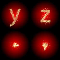 Four letters of the alphabet Royalty Free Vector Image