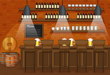 Pub and restaurant background scene Royalty Free Vector
