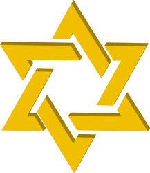 Jewish star of david symbol Royalty Free Vector Image
