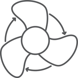 Fan rotation direction icon symbol isolated Vector Image