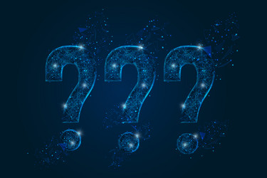 Abstract isolated blue image of a question sign Vector Image