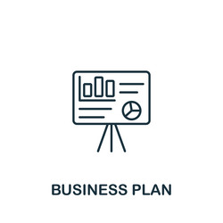 Operational plan icon set monochrome simple Vector Image