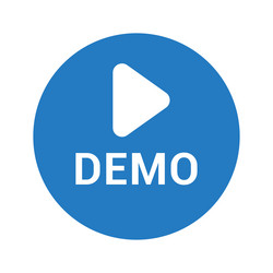 Demo video sign icon Royalty Free Vector Image