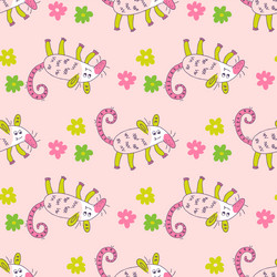 Hand drawn chibi opossum seamless pattern perfect Vector Image