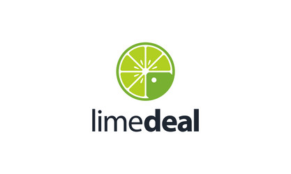 Lime and green logo set Royalty Free Vector Image