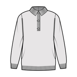 Polo sweater technical fashion Royalty Free Vector Image
