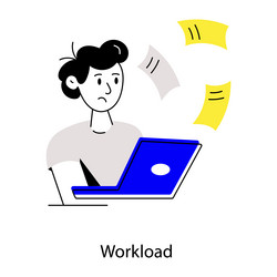 Workload Royalty Free Vector Image - VectorStock
