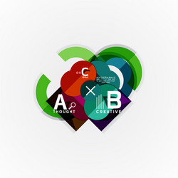 Abstract geometric option infographic banners a b Vector Image