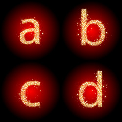 Four letters of the alphabet Royalty Free Vector Image