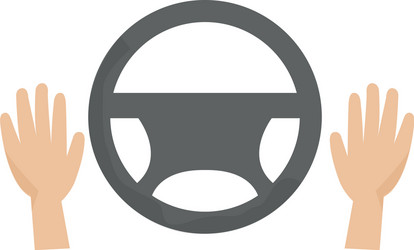 Hands driver with steering wheel Royalty Free Vector Image