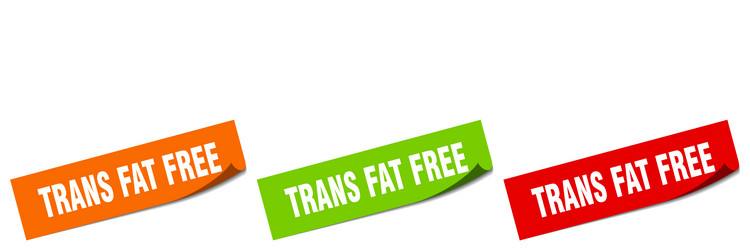 Trans fat free sticker label Royalty Free Vector Image