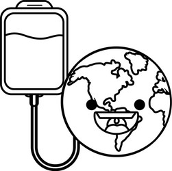 World saving cartoon Royalty Free Vector Image