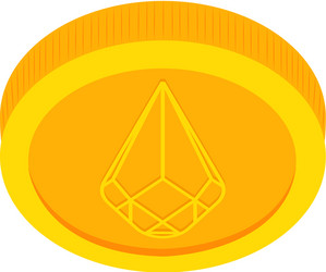 Abstract virtual coin Royalty Free Vector Image