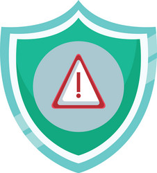 Attention shield sign symbol Royalty Free Vector Image
