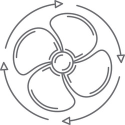 Fan rotation direction icon symbol isolated Vector Image