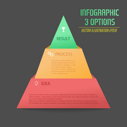 Infographic pyramid triangle diagram Royalty Free Vector