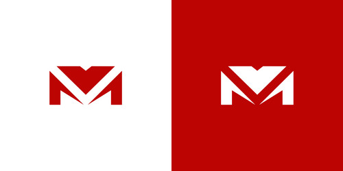 Modern and strong letter m initials logo design Vector Image