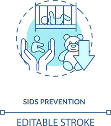 Sids prevention concept icon Royalty Free Vector Image
