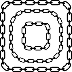 Simple flat chain link silhouette Royalty Free Vector Image