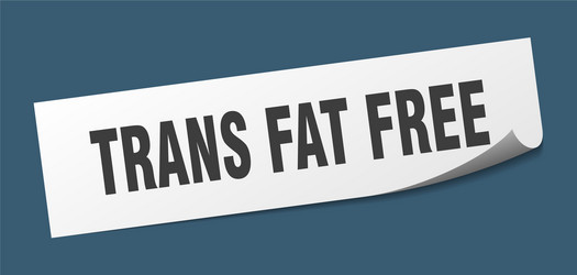 Trans fat free sticker label Royalty Free Vector Image