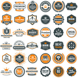 Vintage retro logo for banner Royalty Free Vector Image