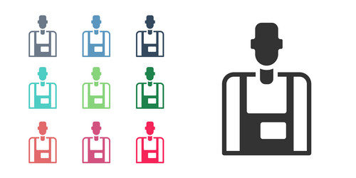 Black angry customer icon isolated on white Vector Image