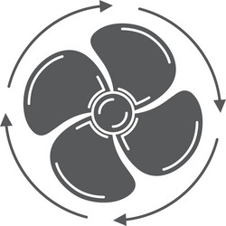 Fan rotation direction icon symbol isolated Vector Image