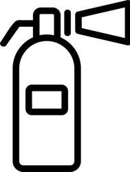 Fire fighting hose standpipe outlet line icon Vector Image