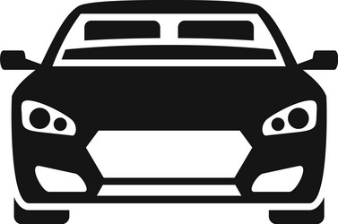 Car bumper icon sign vehicle front end Royalty Free Vector