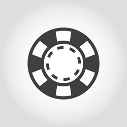 Casino chip logo black poker with card suits Vector Image