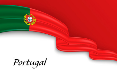 Sabah Flag Ribbon Wave Royalty Free Vector Image