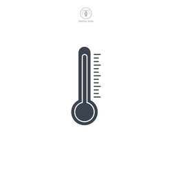 Thermometer icon symbol isolated on white Vector Image