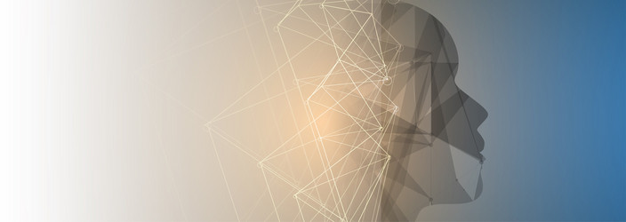 Artificial intelligence technology web background Vector Image