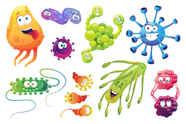 Germs on the hand cartoon Royalty Free Vector Image