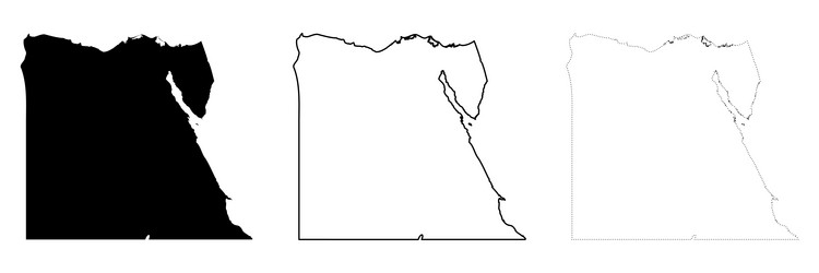 Egypt country map silhouette Royalty Free Vector Image