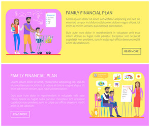 Financial family plan poster Royalty Free Vector Image