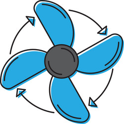 Fan rotation direction icon symbol isolated Vector Image