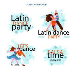 Hand drawn flat design latin dance party template Vector Image