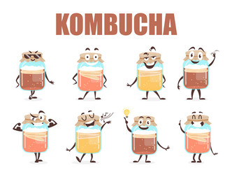 How to make kombucha guide fermented Royalty Free Vector