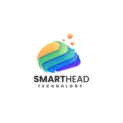 Man head colorful logo Royalty Free Vector Image