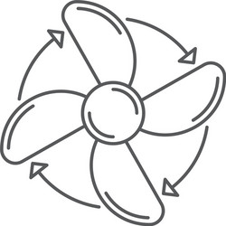 Fan rotation direction icon symbol isolated Vector Image