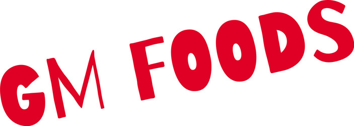 Gm foods rubber stamp Royalty Free Vector Image