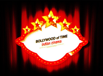 Indian bollywood cinema sign Royalty Free Vector Image