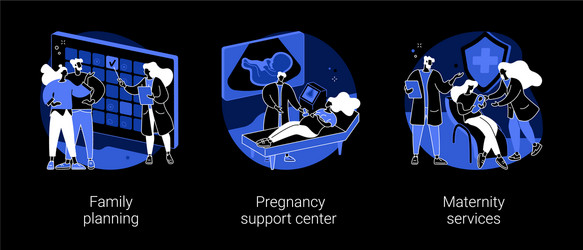 Pregnancy and birth support abstract concept Vector Image