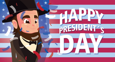 Happy president day abraham lincoln Royalty Free Vector