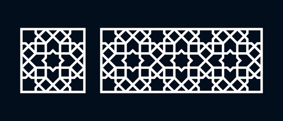 Islamic pattern for laser cutting Royalty Free Vector Image
