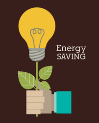 Energy saving design Royalty Free Vector Image